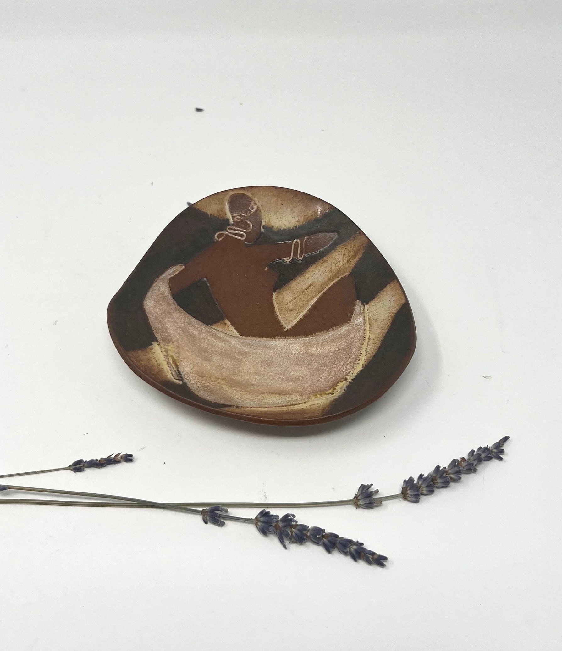 Rare 1950's KALAHARI S.A. south Africa Pottery Glazed Terracotta Plate ...