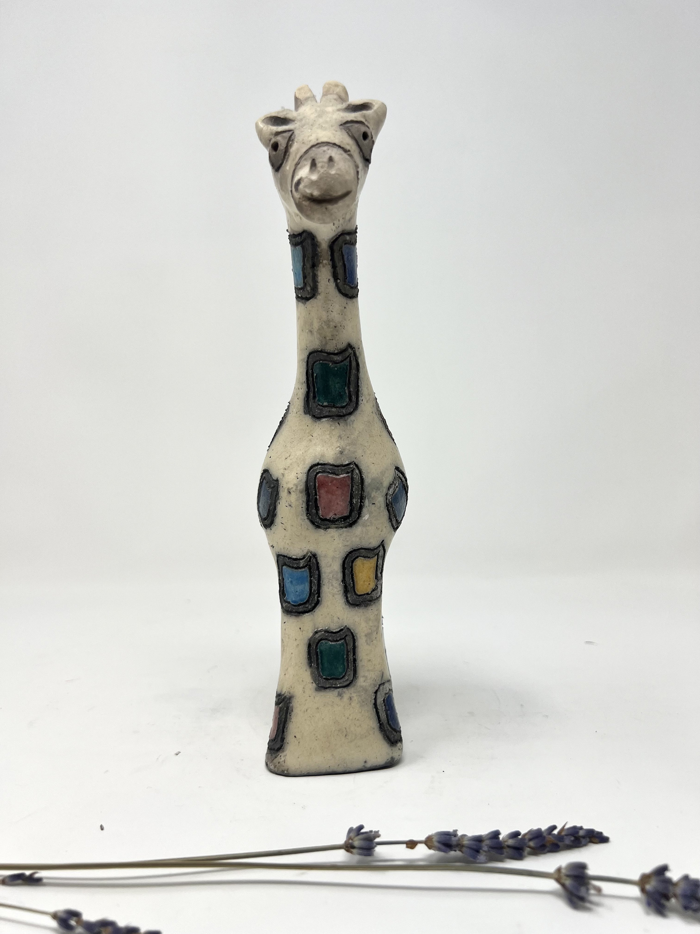 Vintage THE FENIX south Africa Raku Giraffe Clay Raku Giraffe Sculpture ...