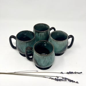 1970s CANUCK POTTERY (canada) 4 Evangeline Ware Drip Glazed Pottery ...