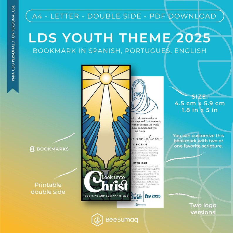 Look Unto Christ/lds Youth Theme 2025/look Unto Christ/d&c Scripture ...