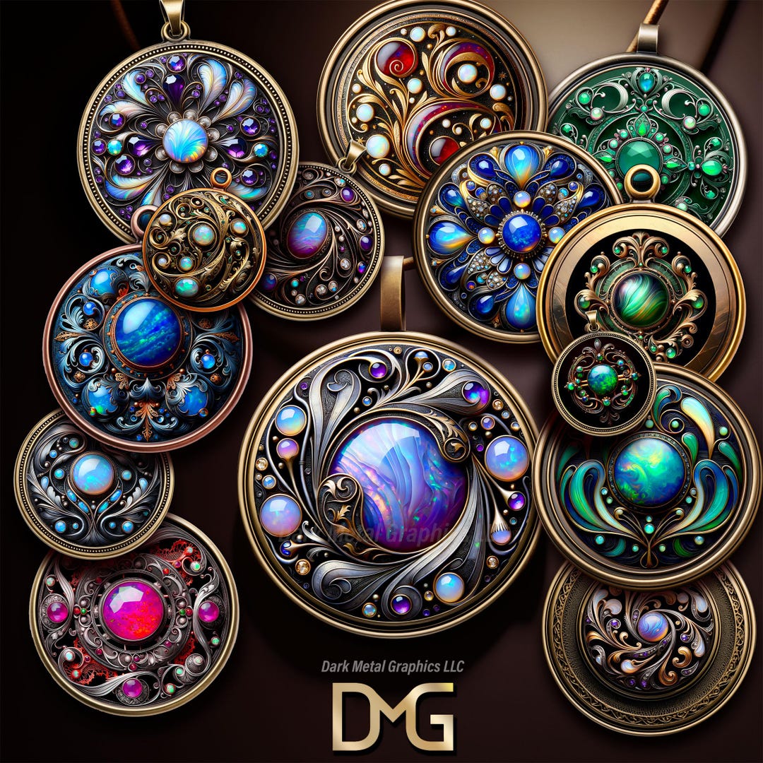 24 Vintage Brooch Printable Art for Jewelry, Glass Cabochons, Necklaces ...
