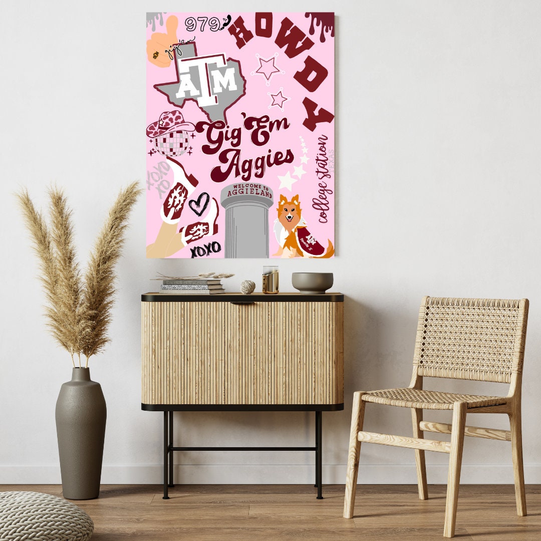 TAMU Posters | Texas A M Digital Art | College Station Wall Decor ...