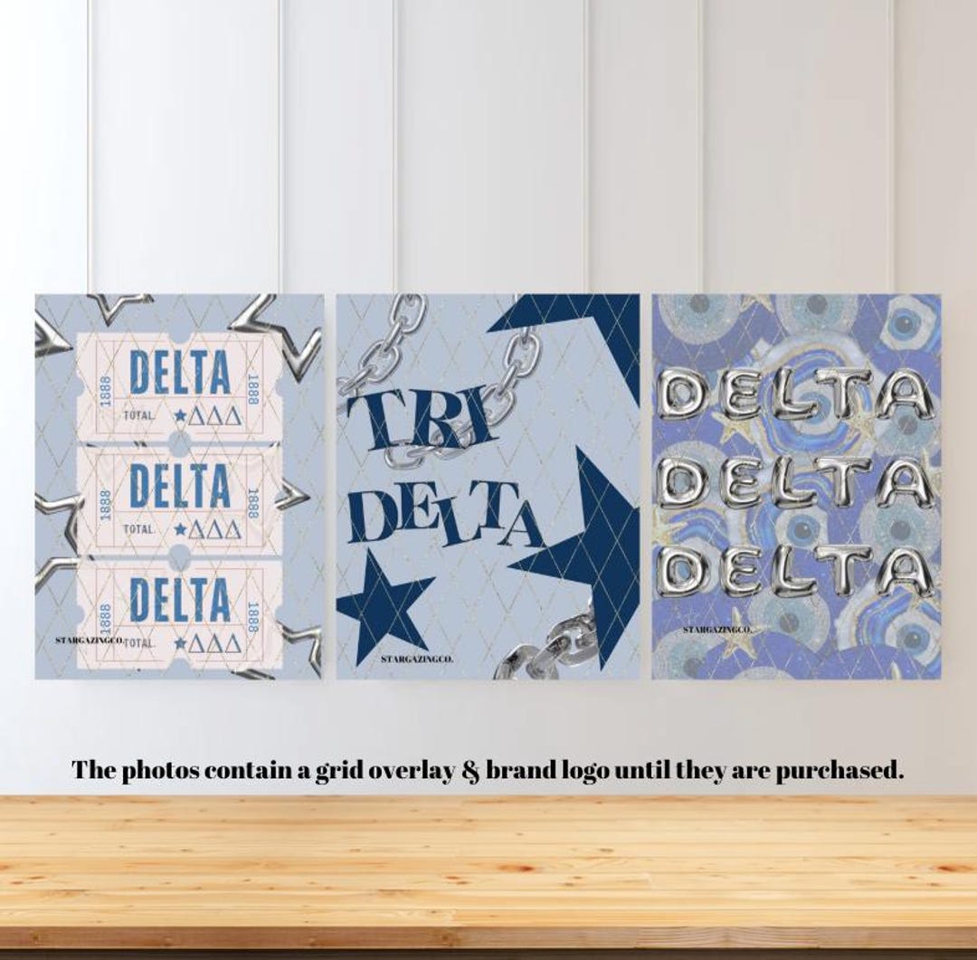 Tri Delta Posters | Sorority Digital Art | Greek Life Wall Decor ...