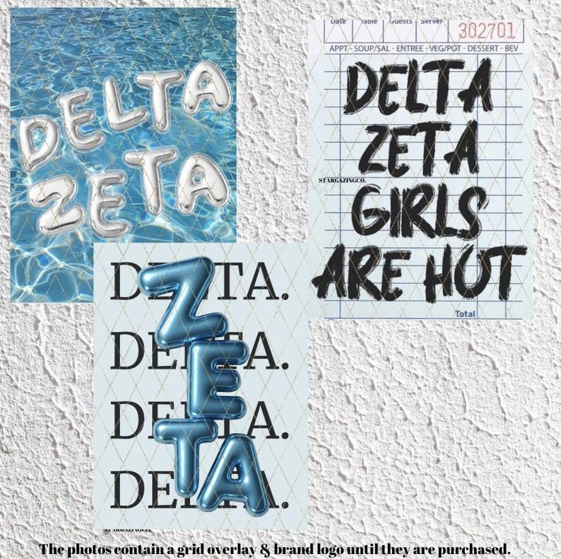 Delta Zeta Posters | Sorority Digital Art | Greek Life Wall Decor ...