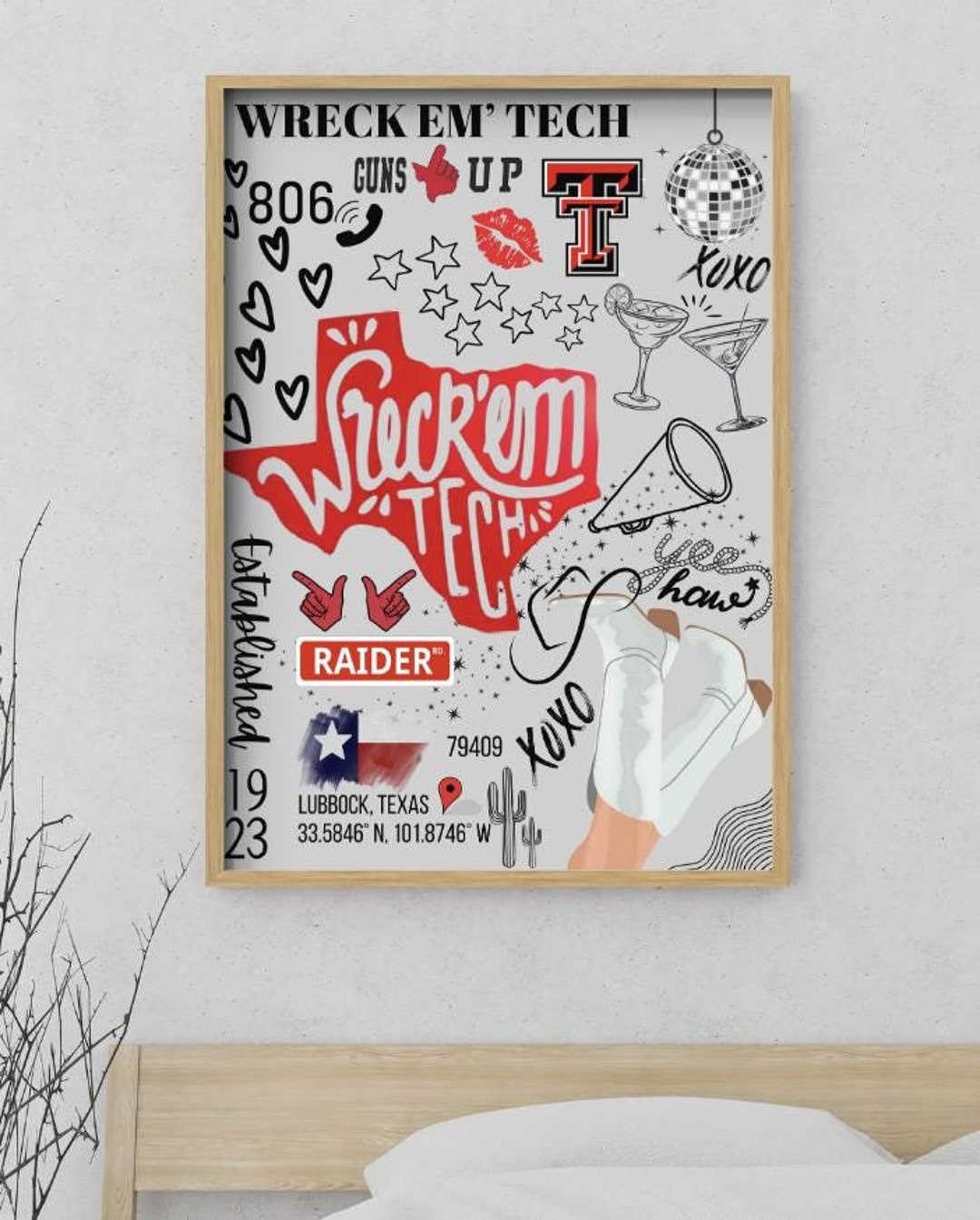 TTU Posters | Texas Tech Digital Art | Lubbock Wall Decor | Texas Wall ...