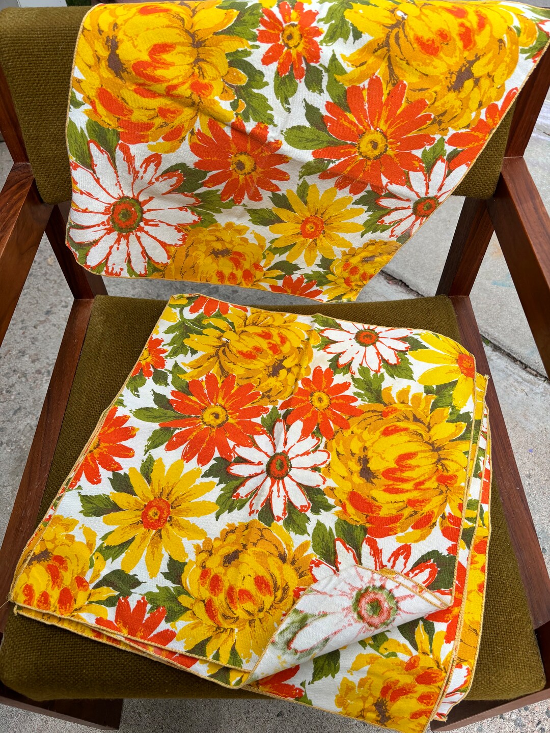 1970s MCM Flower Power Cloth Napkins - Etsy