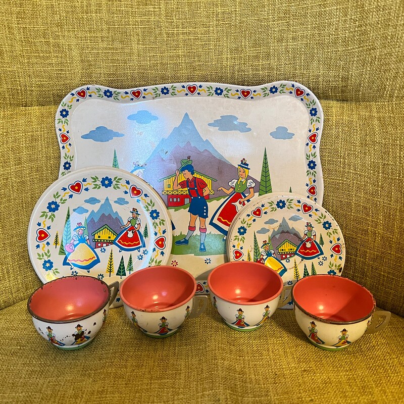 Tin Tea Set - Etsy