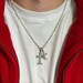 Vintage Y2k-style Double Cross Silver Necklace Rhinestone Crystal Cross ...