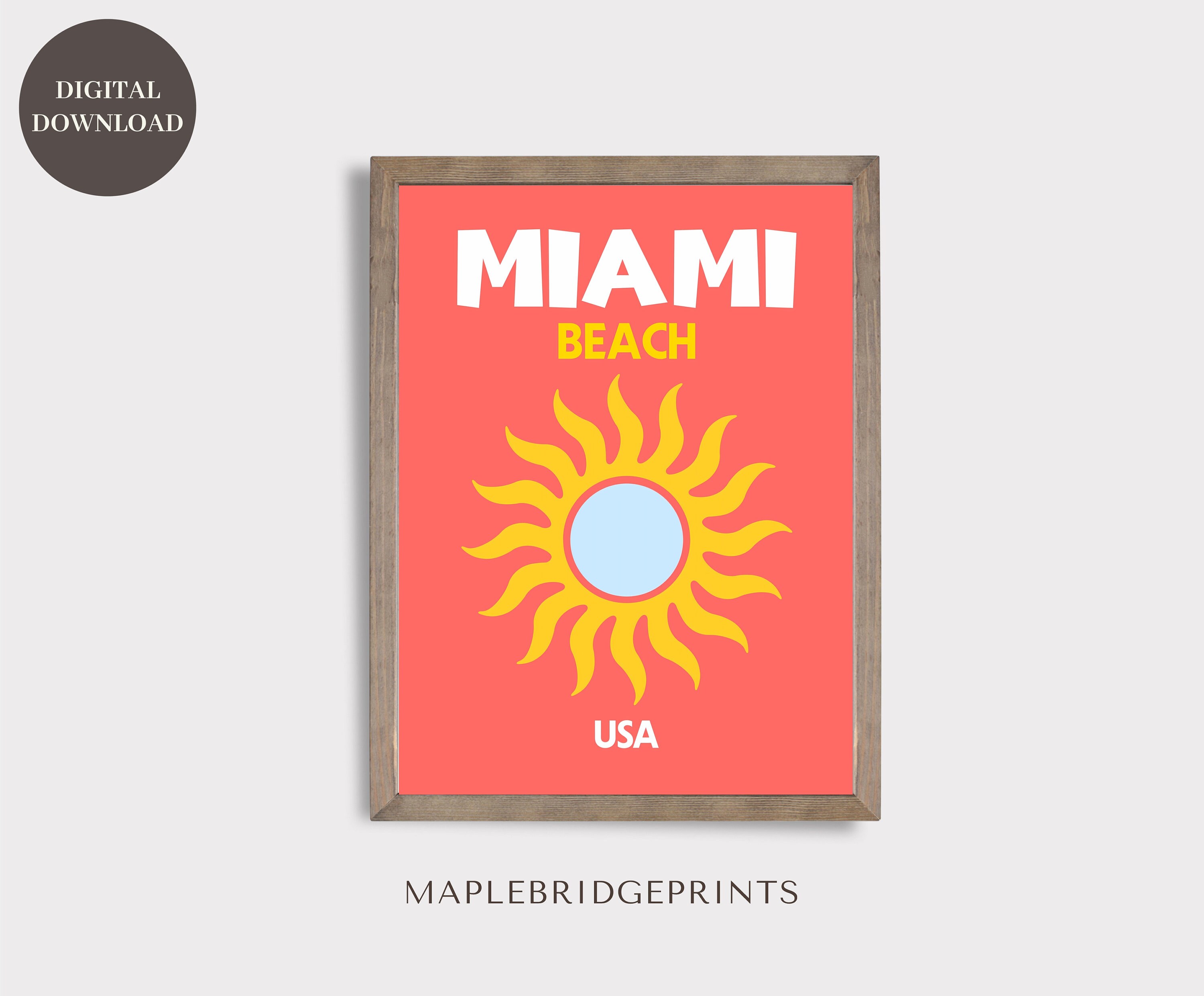 Travel Beach Poster Set of 6, Travel Wall Art, Digital Download ...