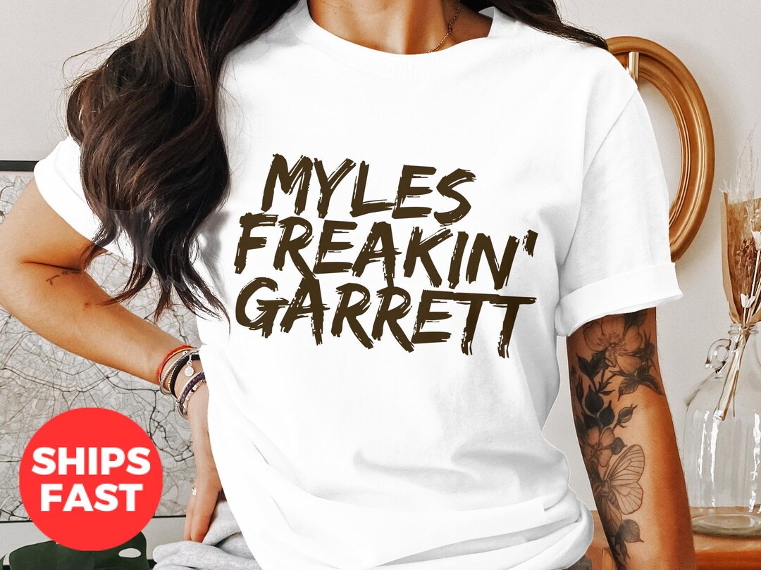 Myles Freakin' Garrett T-shirt, Funny Sports Fan Tee, Popular Sports ...