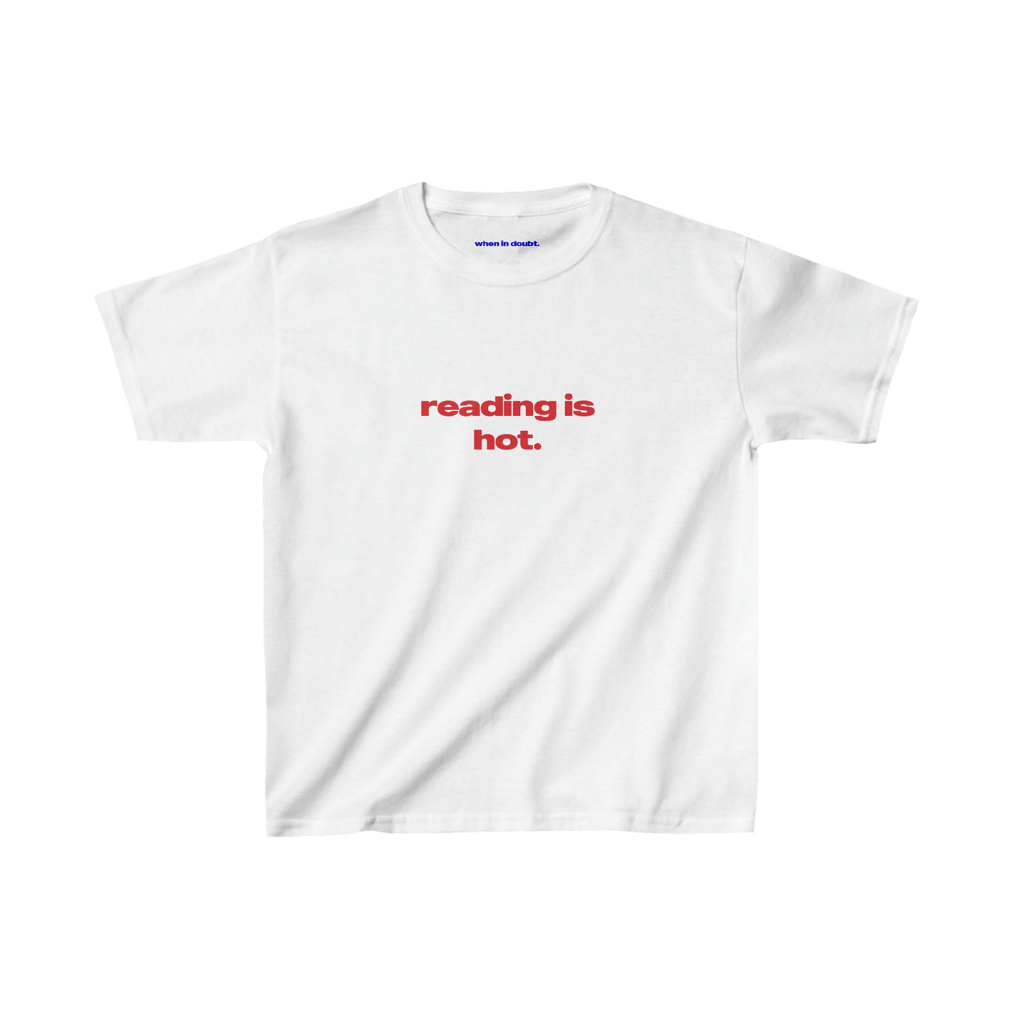 Reading is Hot Baby Tee, Heavy Cotton, Iconic Slogan T-shirt, 90s ...