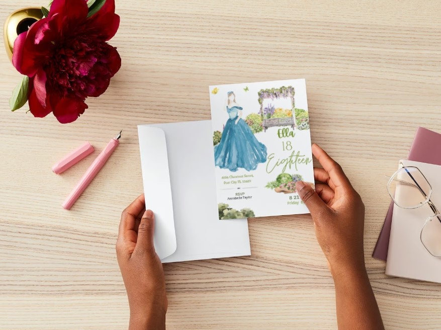 Princess 18th Birthday Invitation - Etsy