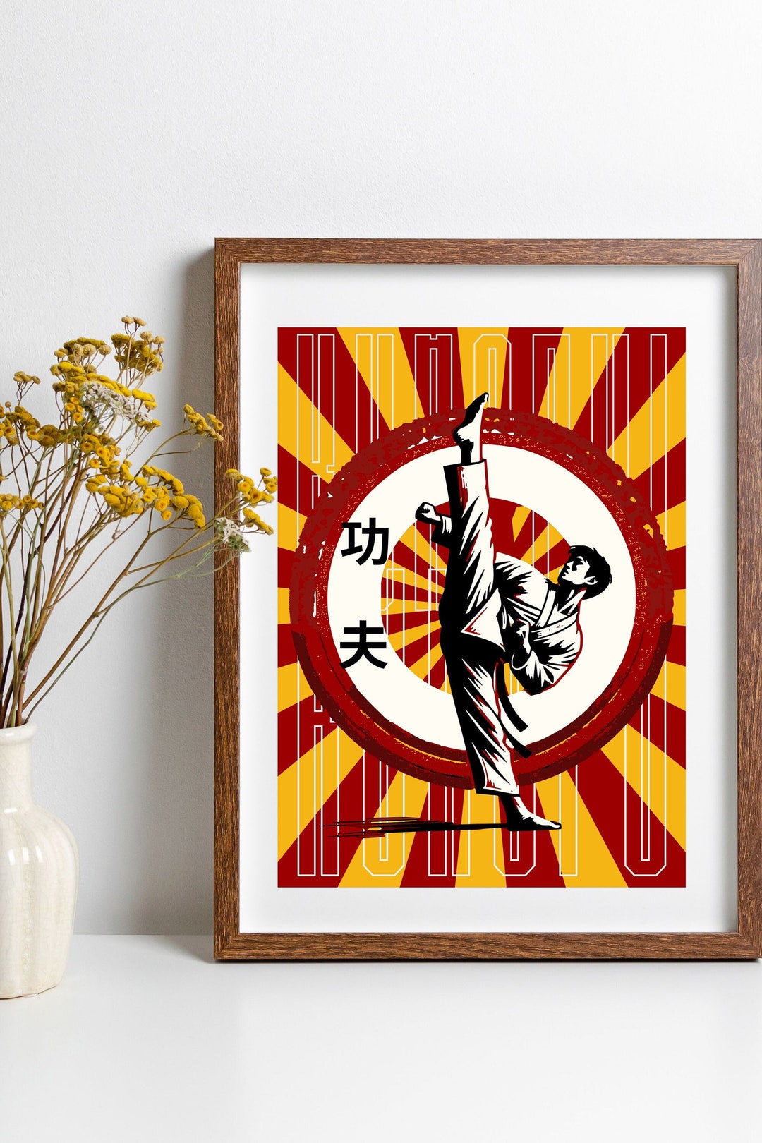 Martial Arts Poster, Kung Fu Elegance Wall Art, Kung Fu Decor, Kung Fu ...