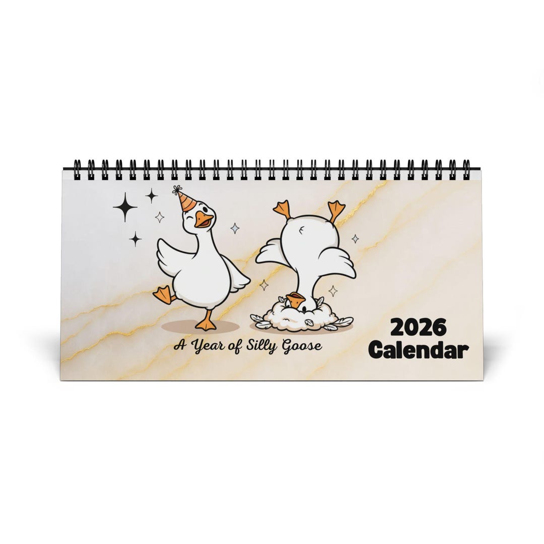 Silly Goose 2026 Desk Calendar, A Year of Silly Goose, Cute Funny Goose ...
