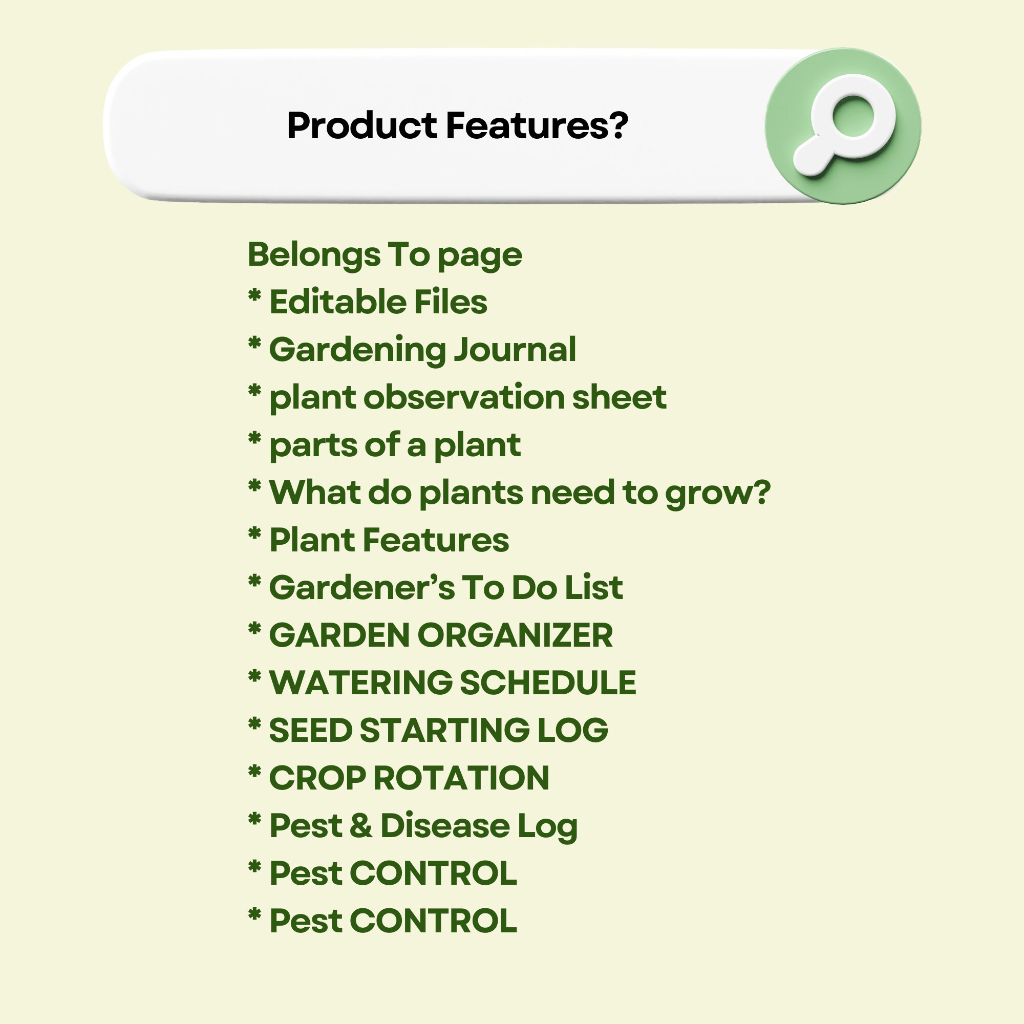 Garden Planner Digital Garden Template Checklist for Gardener Plant ...