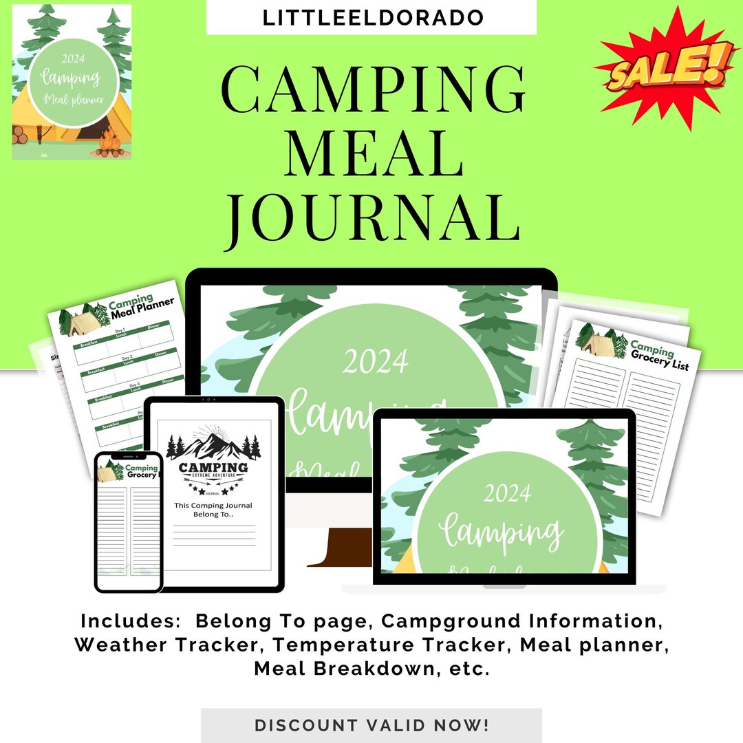 Ultimate Camping Meal Planner Digital Meal Planning Template Grocery ...