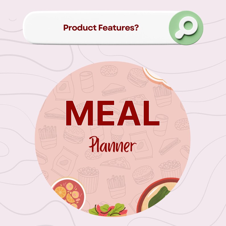 Digital Meal Planner Weekly Meal Plan Grocery List Template Printable ...