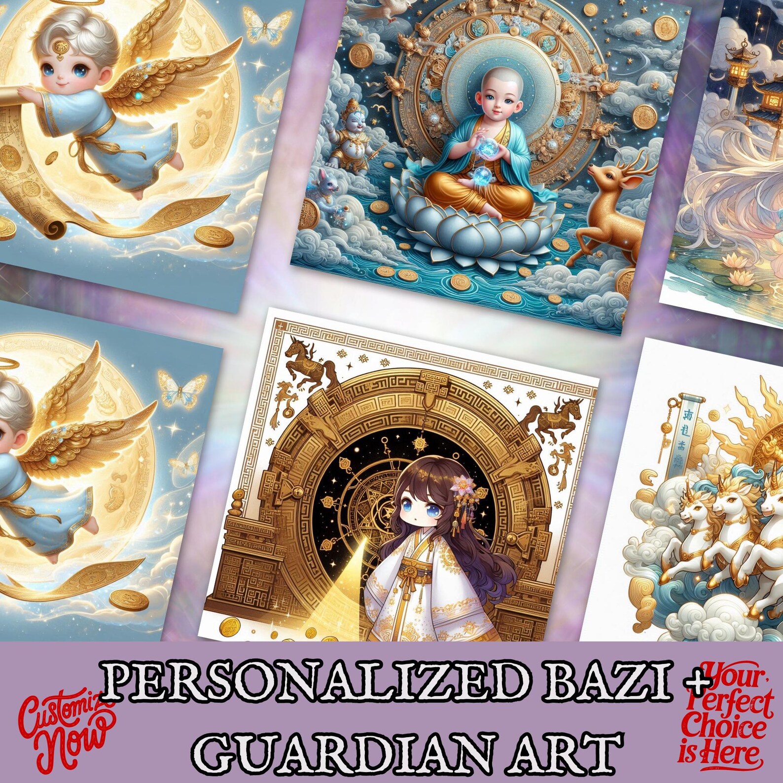 Custom Five Elements Guardian Chibi Art: Bazi Birth Chart Reading (PDF ...