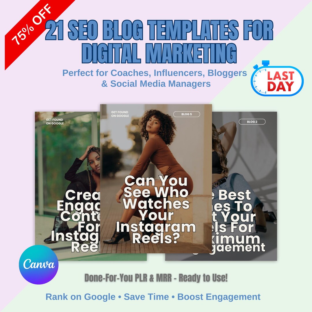 21 SEO Blog Templates for Digital Marketing | PLR & MRR | Ready-to-use ...
