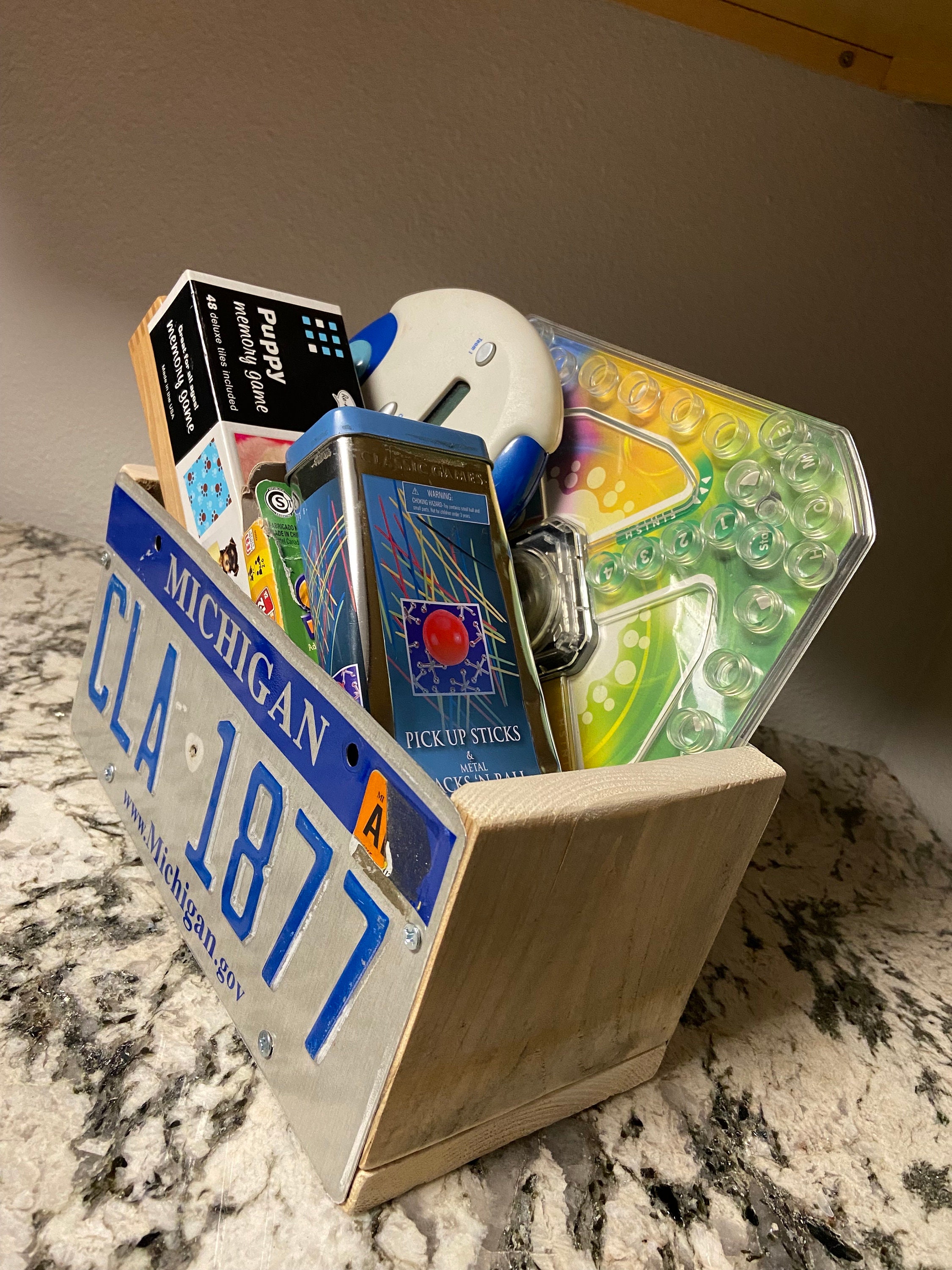 Camping Bin, Flower Pot,husband Gift, Unique Gift, License Plate Bin ...
