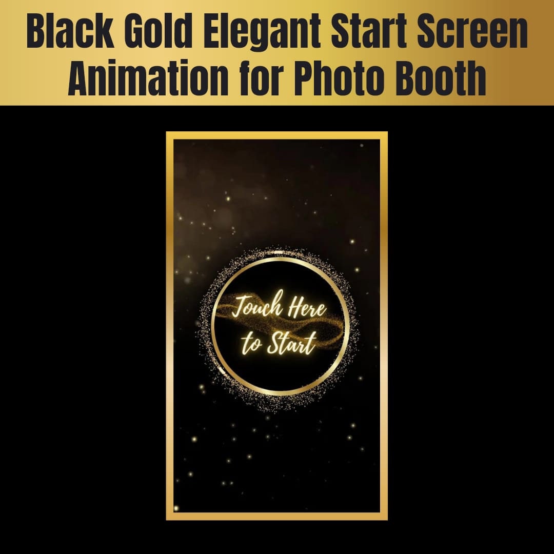 Black Gold Elegant Photo Booth Animation for Magic Mirror (digital ...