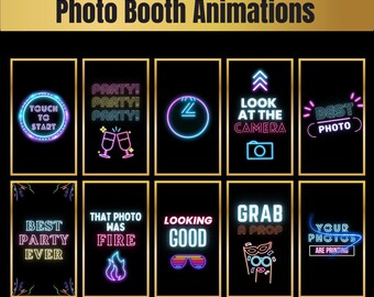Magic Mirror Booth Animation Neon Border Start Screen for Magic Mirror ...