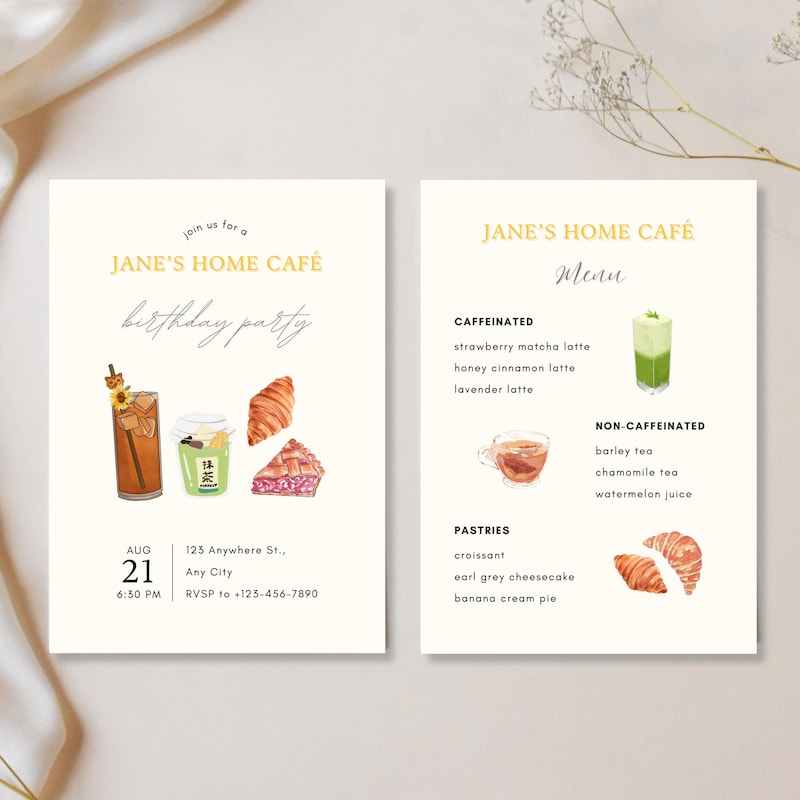 Home Cafe Matcha Menu - Etsy