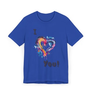 I Heart You! Text T-shirt, I Love You! Graphic Tee, Colored T-shirt ...