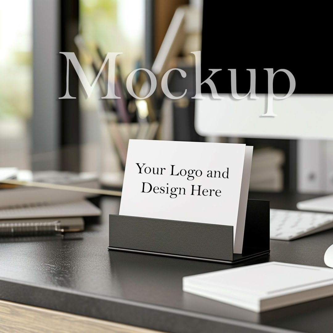 Desk Business Card Mockup, Business Card Template, Mockup JPEG - Etsy