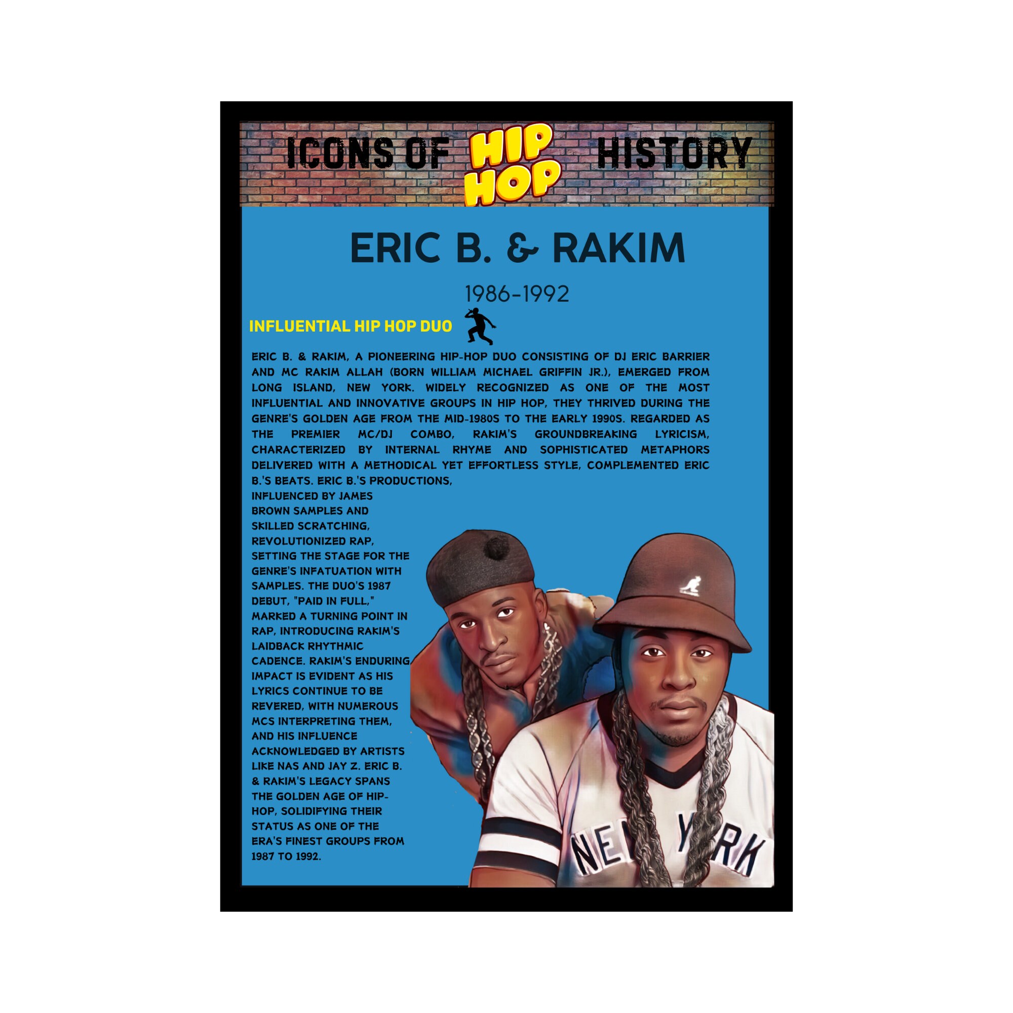 Icons of Hip Hop: the Golden Era 1986-1992 12 Printable Music Posters ...
