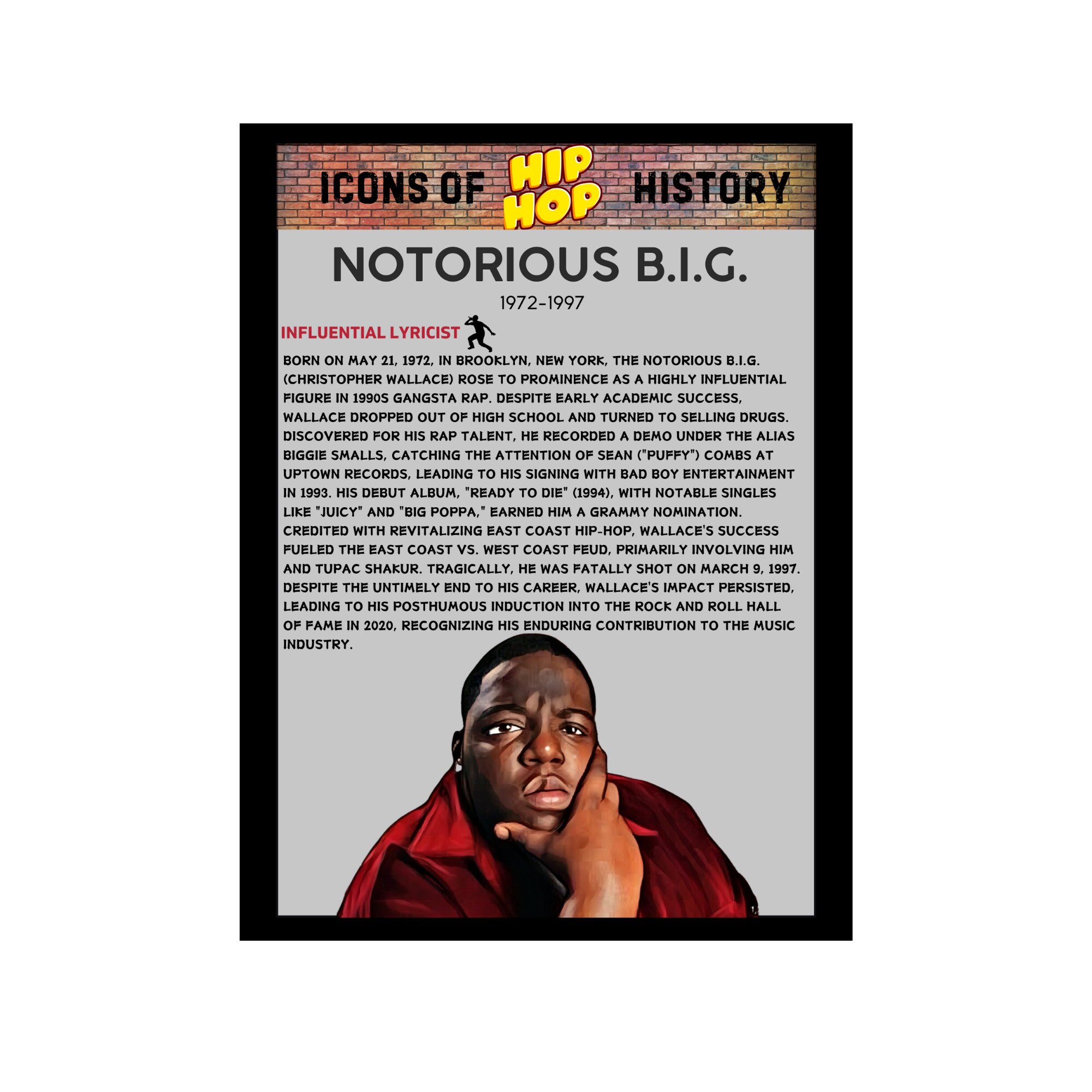 Icons of Hip Hop: the 90s 12 Printable Music Posters, Hip Hop History ...
