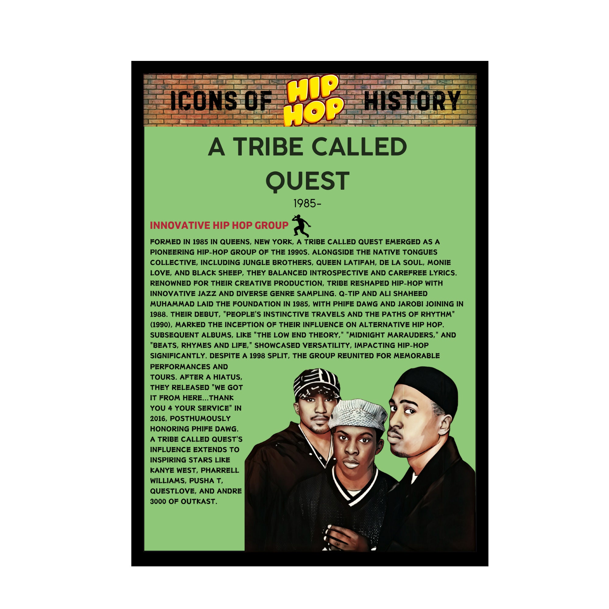 Icons of Hip Hop: the Golden Era 1986-1992 12 Printable Music Posters ...