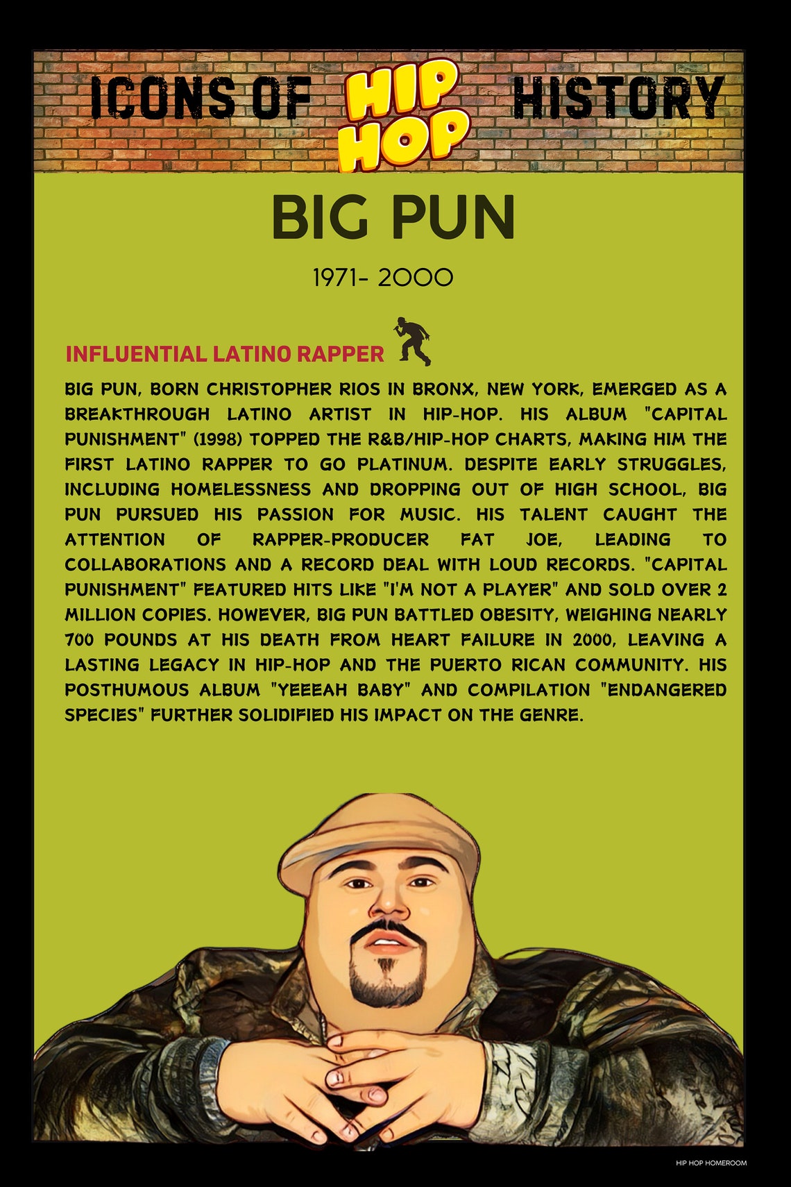 Icons of Hip Hop: Latin Legends- Printable Music Posters, Hip Hop ...