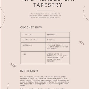 Two-headed Cat Crochet Tapestry Pattern - Etsy