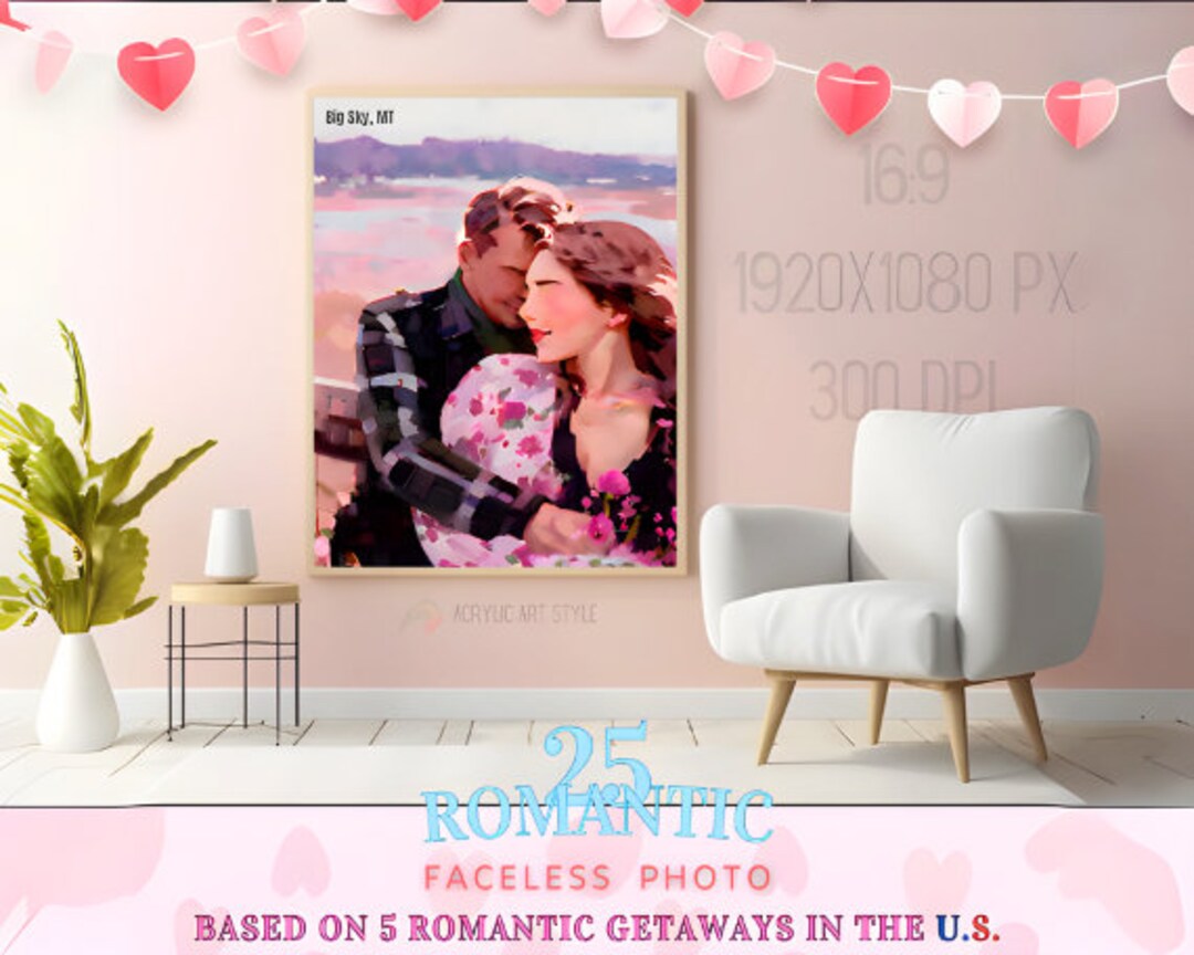 Valentine Printable Faceless Wall Art, Couples Wall Art, Romantic Wall ...