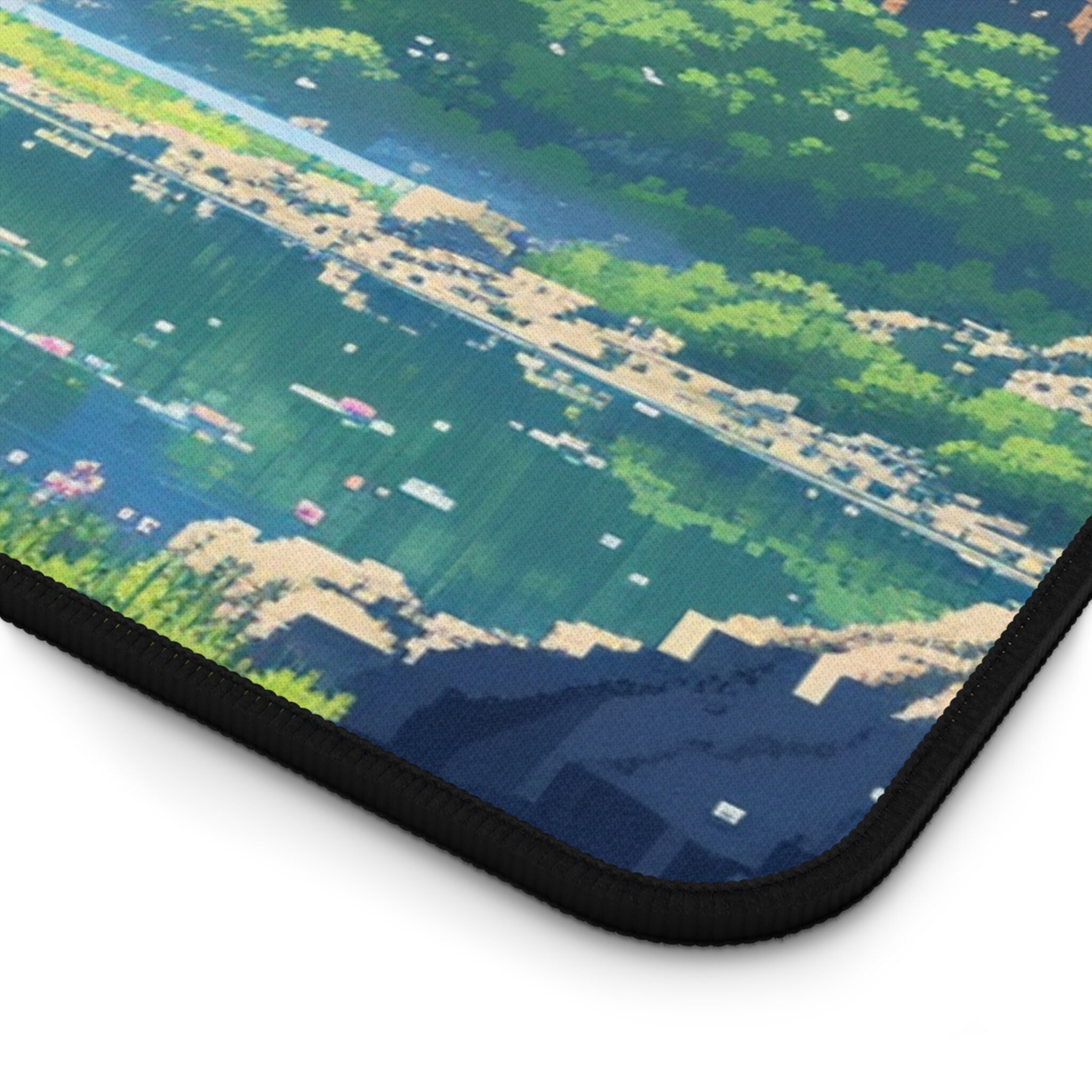 Pixel Art Lake Castle Desk Mat, Retro Gaming Desk Cover, Fantasy Desk ...
