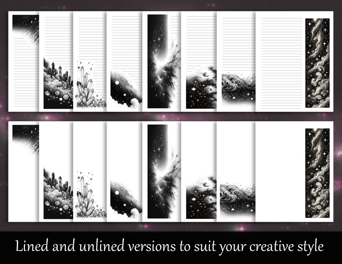 Printable Lined Paper With Art, Printable Journal Pages, Blank Planner ...