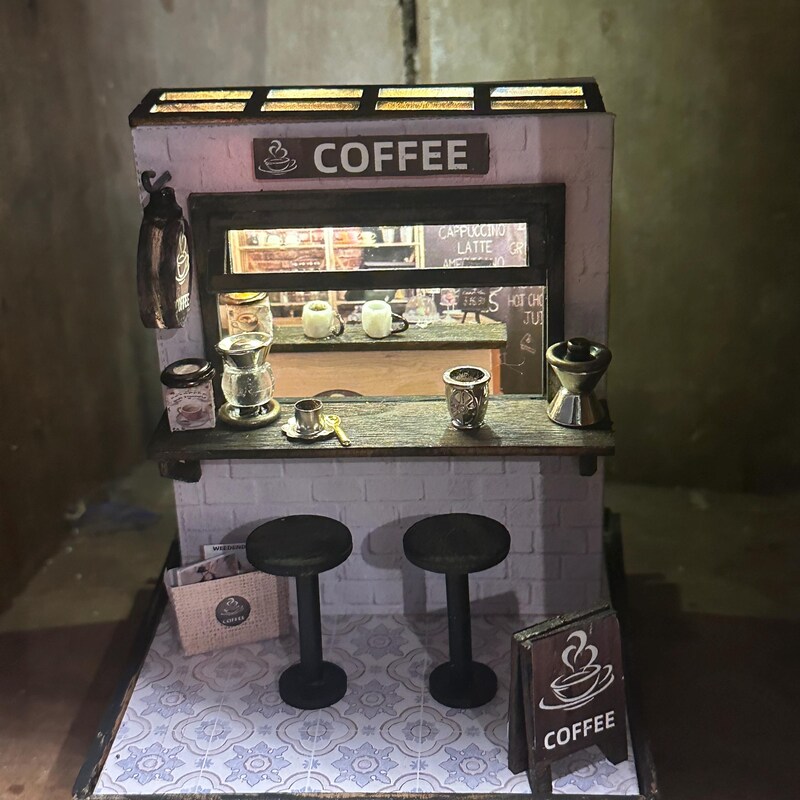Miniature Coffee Shop - Etsy