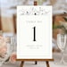 Editable Table Numbers Template, Digital Download Table Number, DIY ...