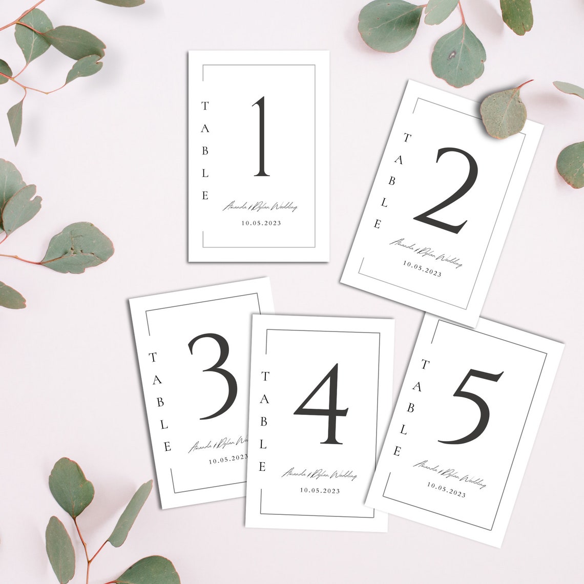 Editable Table Numbers Template, Digital Download Table Number, DIY ...