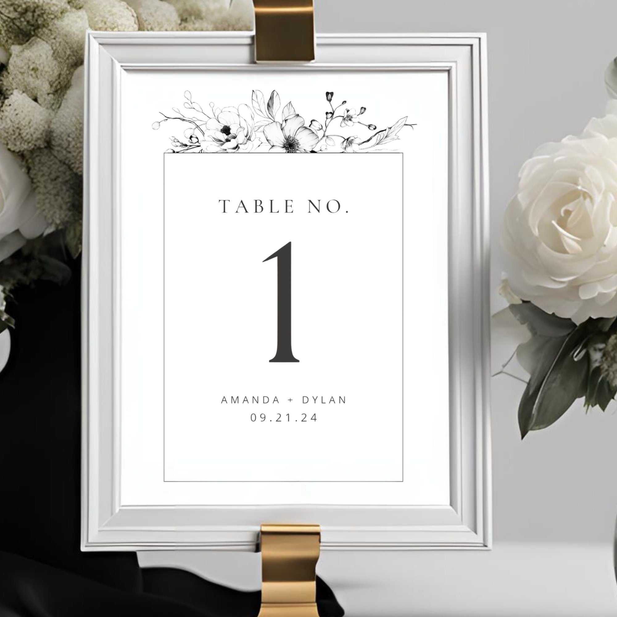 Editable Table Numbers Template, Digital Download Table Number, DIY ...