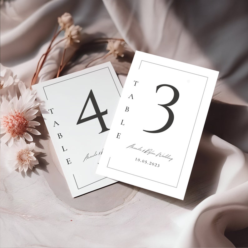 Editable Table Numbers Template, Digital Download Table Number, DIY ...