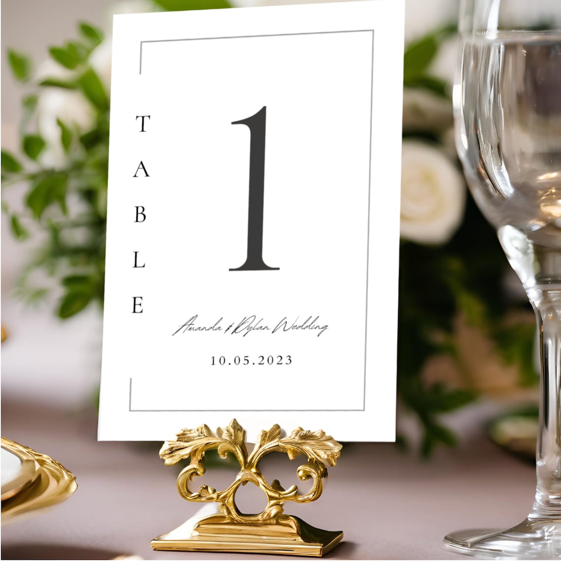Editable Table Numbers Template, Digital Download Table Number, DIY ...