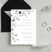 Editable Wedding Invitation Template Minimalist Invite, QR Code Rsvp ...