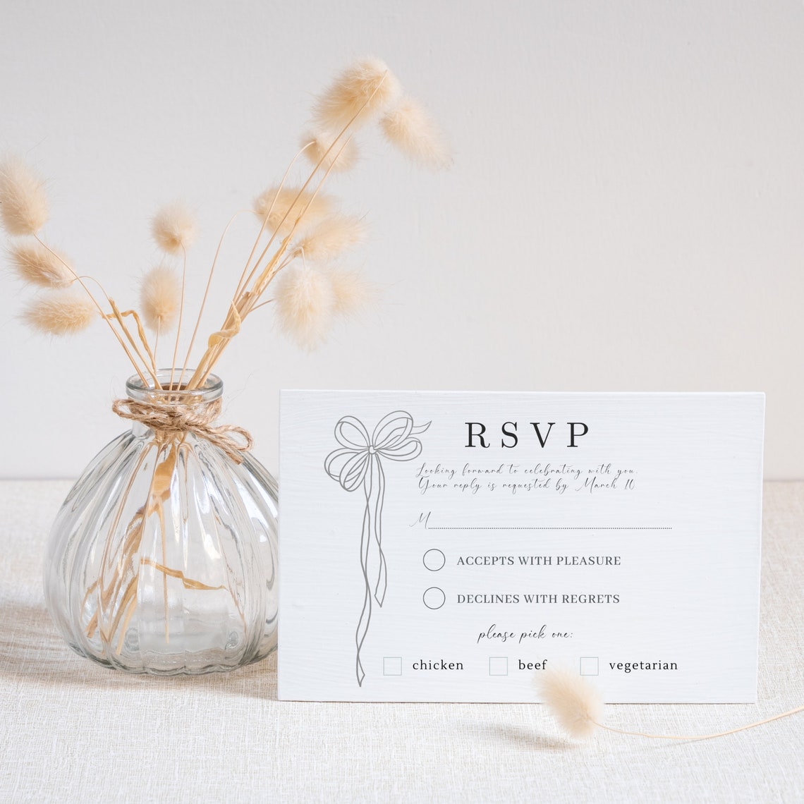 Editable RSVP Card Template Minimalist Rsvp Card Printable Rsvp Digital ...