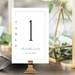 Editable Table Numbers Template, Digital Download Table Number, DIY ...
