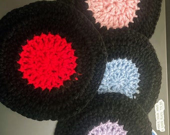 Record Set Crochet Pattern for Record Coasters Easy Crochet Pattern for ...
