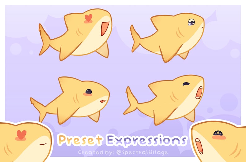 Lemon Shark Vtuber | Ready to Use Live2d Vtuber Model for Streaming - Etsy