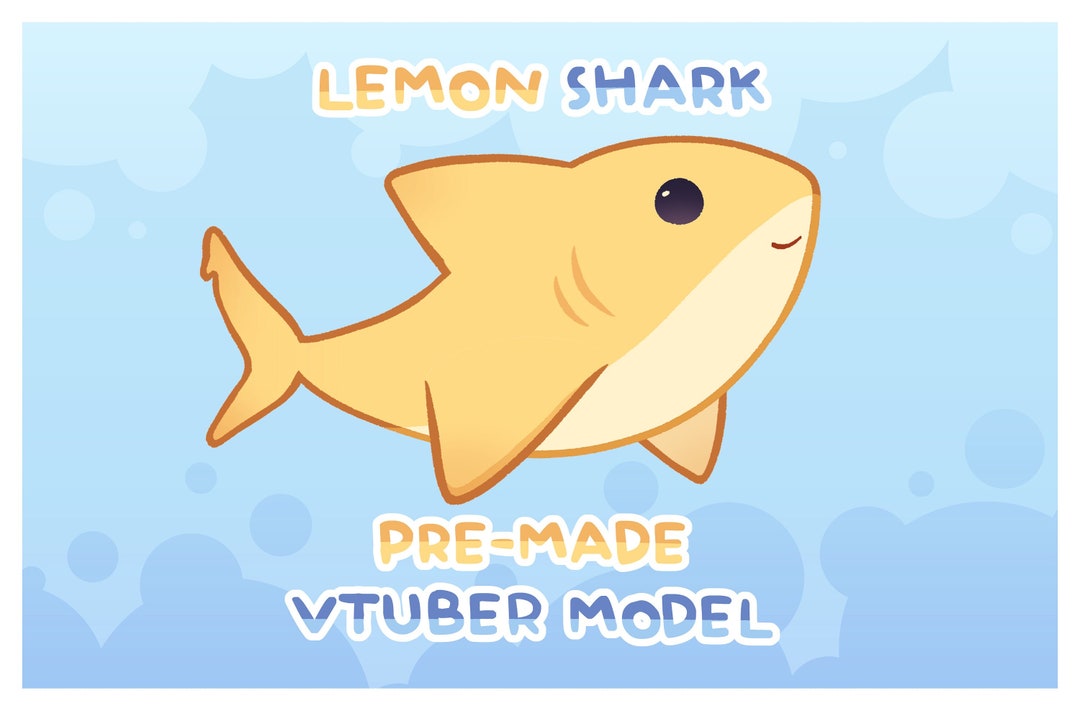 Lemon Shark Vtuber | Ready to Use Live2d Vtuber Model for Streaming - Etsy