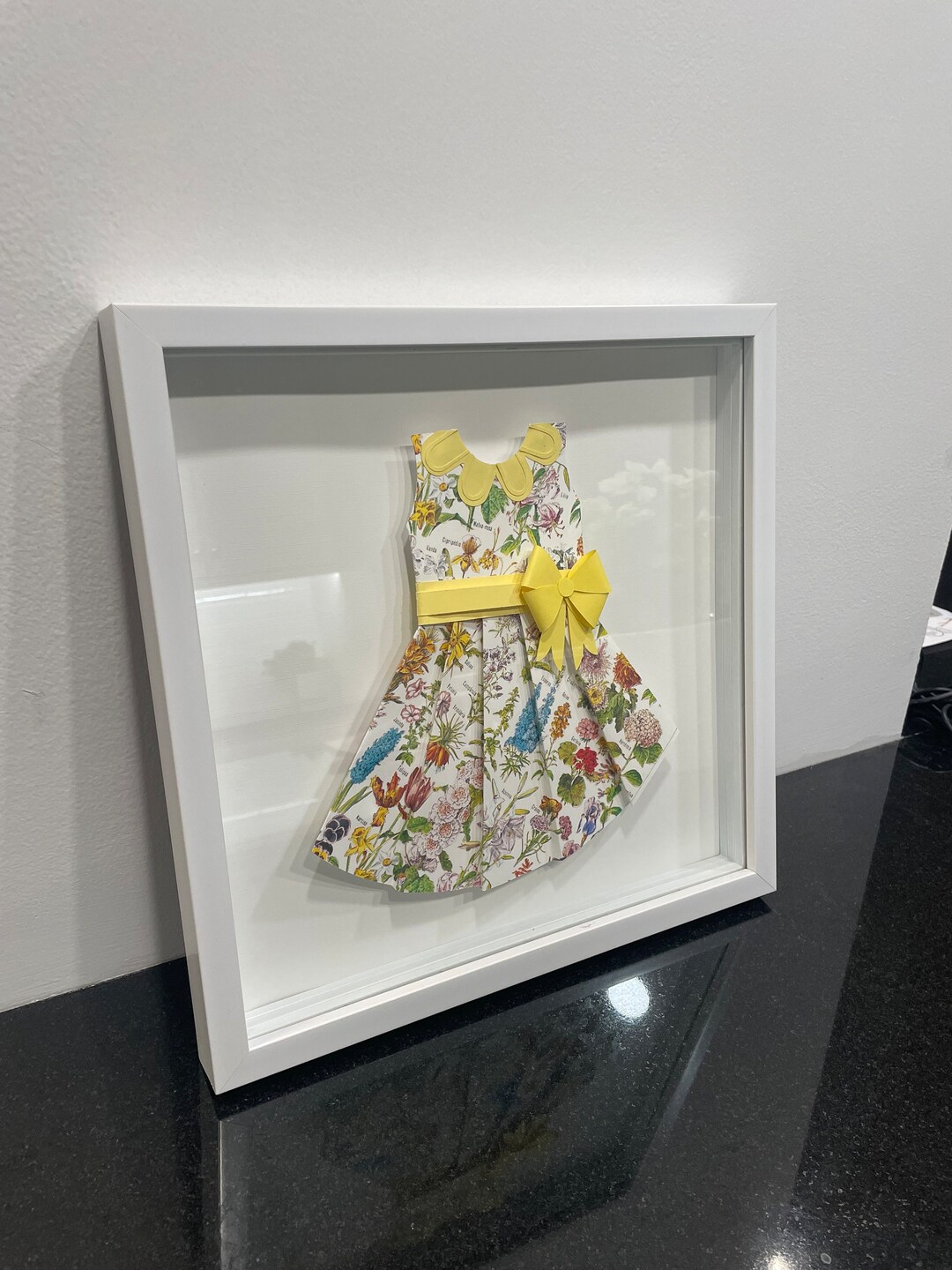 Botany Paper Dress Shadow Box - Etsy